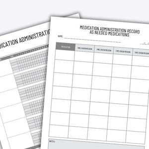 MAR | Medication Administration Record | Printable Medicine Record ...