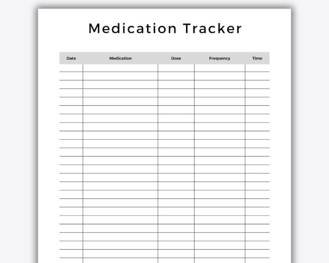 Printable Medicine Tracker | Medication Administration Record | Daily ...