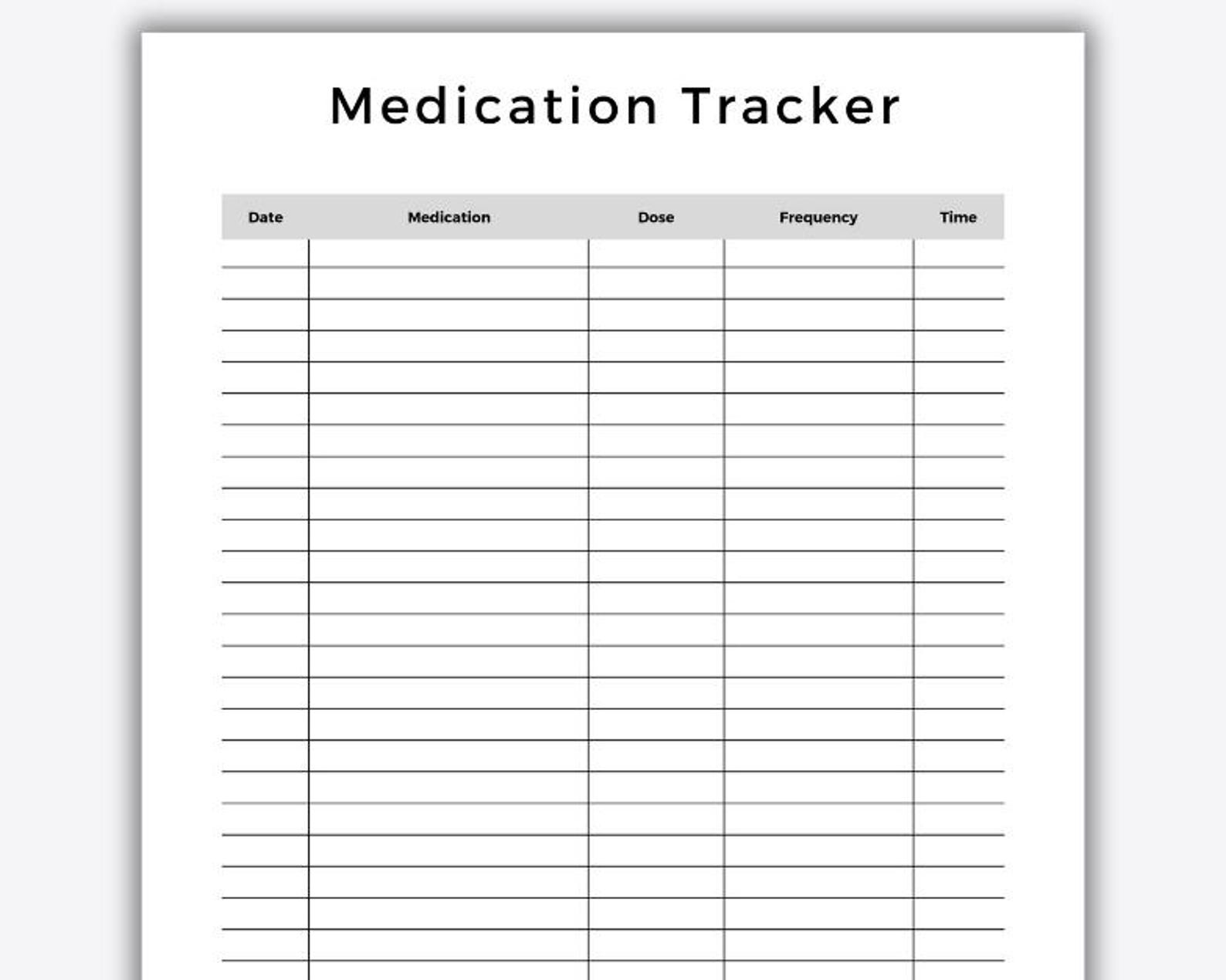 Printable Medicine Tracker | Medication Administration Record | Daily ...