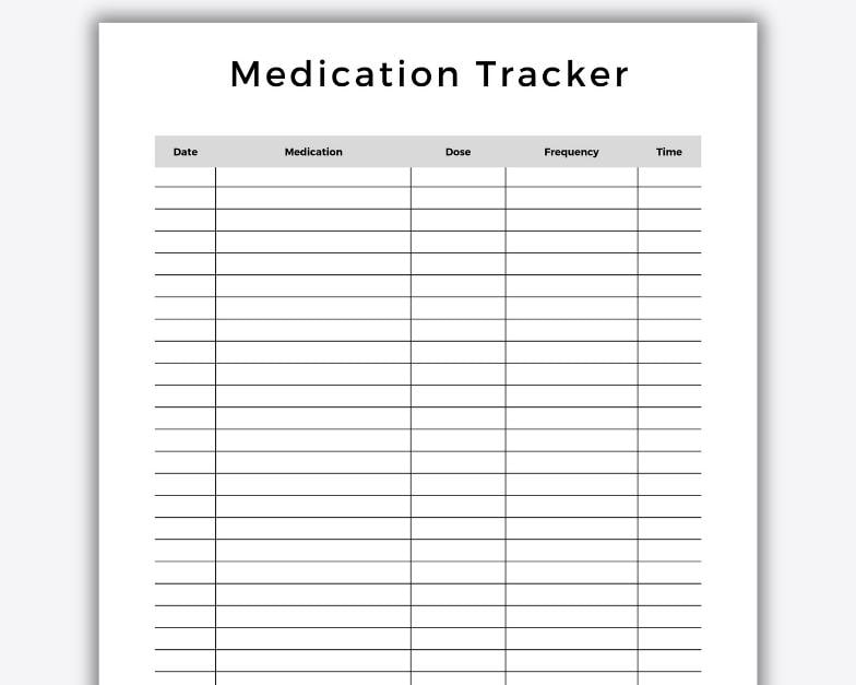 Printable Medicine Tracker | Medication Administration Record | Daily ...
