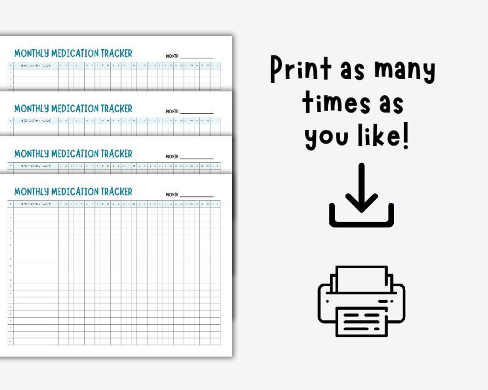 Printable Medicine Tracker | Medication Administration Record | Daily ...