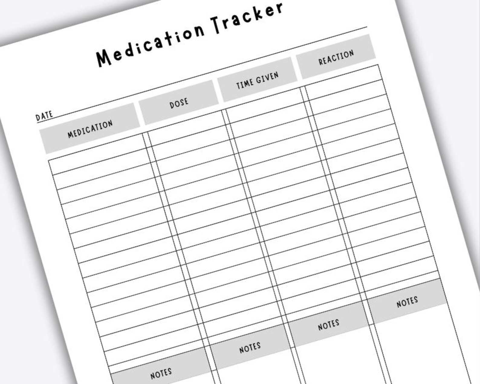 Printable Medicine Tracker | Medication Administration Record | Daily ...
