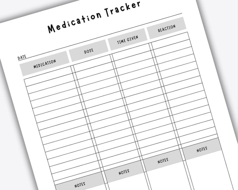 Printable Medicine Tracker | Medication Administration Record | Daily ...