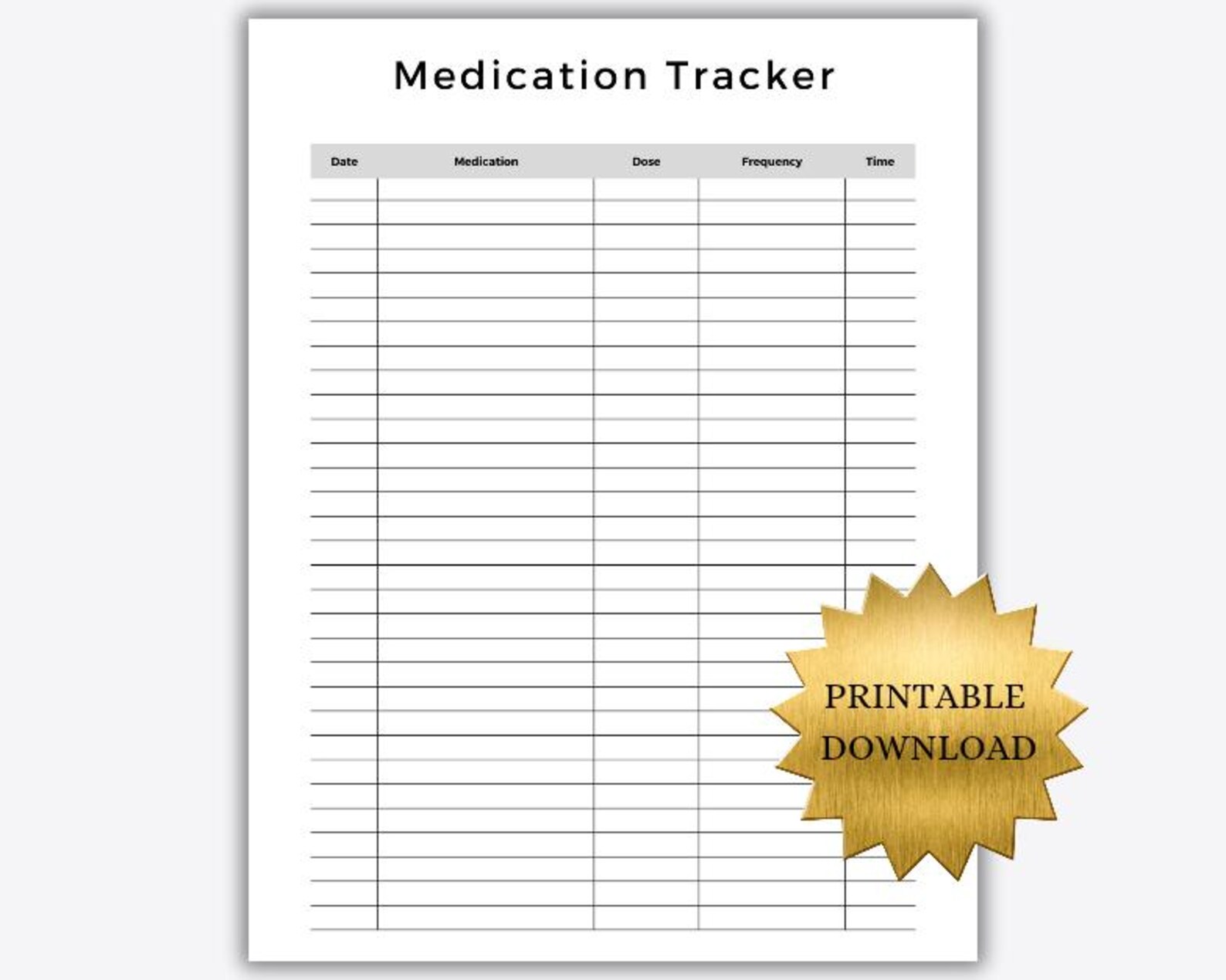 Printable Medicine Tracker | Medication Administration Record | Daily ...