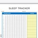 Printable Sleep Tracker, Sleep Log, Bedtime Goal, Sleep Schedule ...