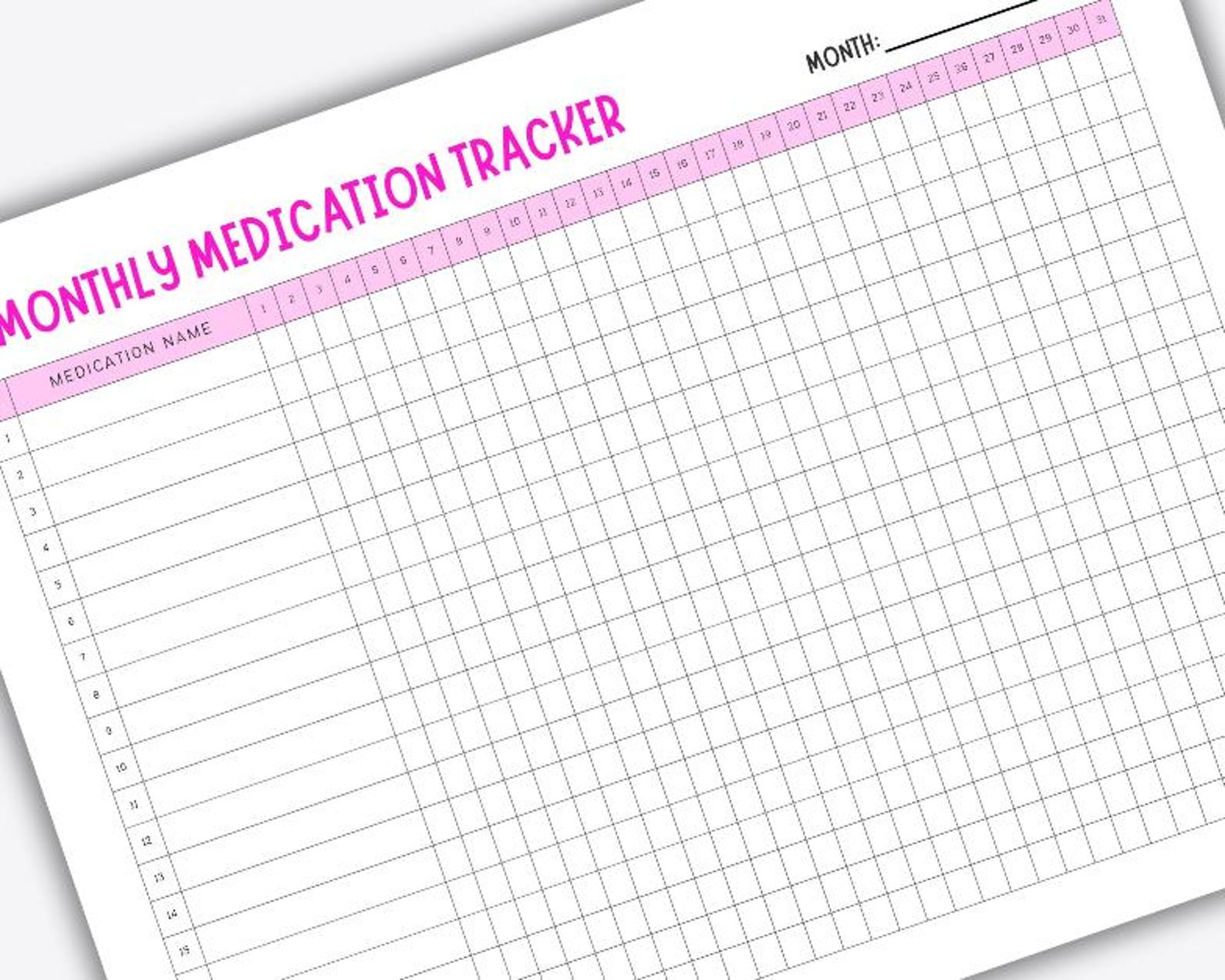 Printable Medicine Tracker | Medication Administration Record | Daily ...