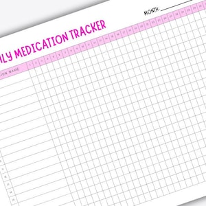 Printable Medicine Tracker | Medication Administration Record | Daily ...
