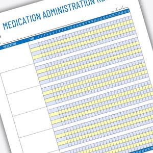 MAR | Medication Administration Record | Printable Medicine Record ...