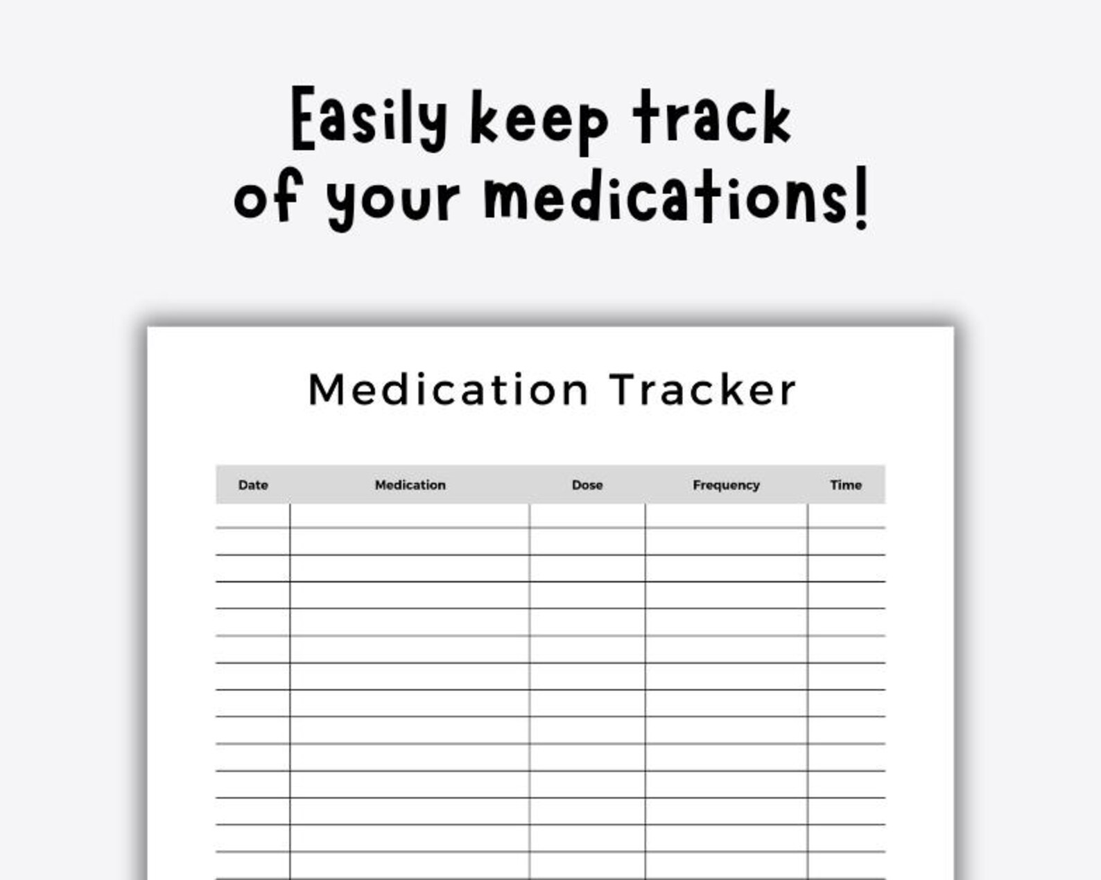 Printable Medicine Tracker | Medication Administration Record | Daily ...