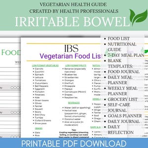 Healthy Meal Plan for Irritable Bowel Syndrome, Printable Food List for ...