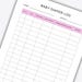 Printable Baby Diaper Log, Newborn Diaper Change Log Sheet, Printable ...