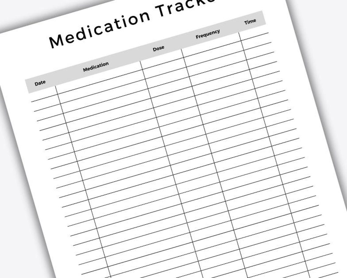 Printable Medicine Tracker | Medication Administration Record | Daily ...