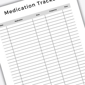 Printable Medicine Tracker | Medication Administration Record | Daily ...