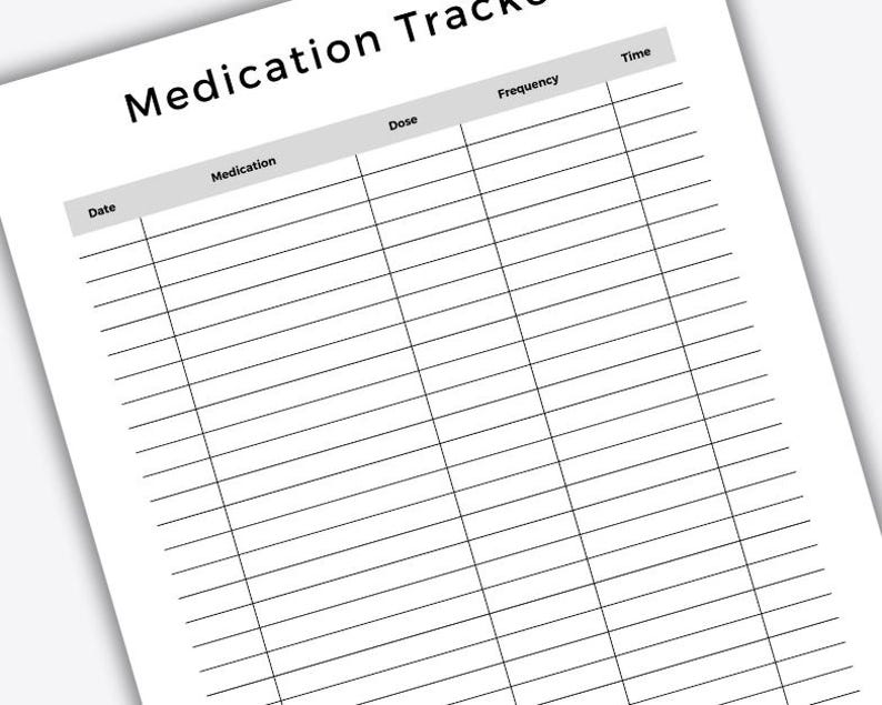 Printable Medicine Tracker | Medication Administration Record | Daily ...