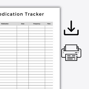 Printable Medicine Tracker | Medication Administration Record | Daily ...