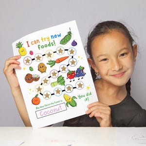 Reward Chart for Picky Eaters, Healthy Eating Rewards, Try New Foods ...