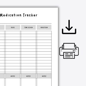 Printable Medicine Tracker | Medication Administration Record | Daily ...