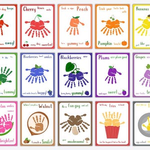 Handprint Fruit Veggie Art Bundle, 50 Food Designs, Printable Crafts ...