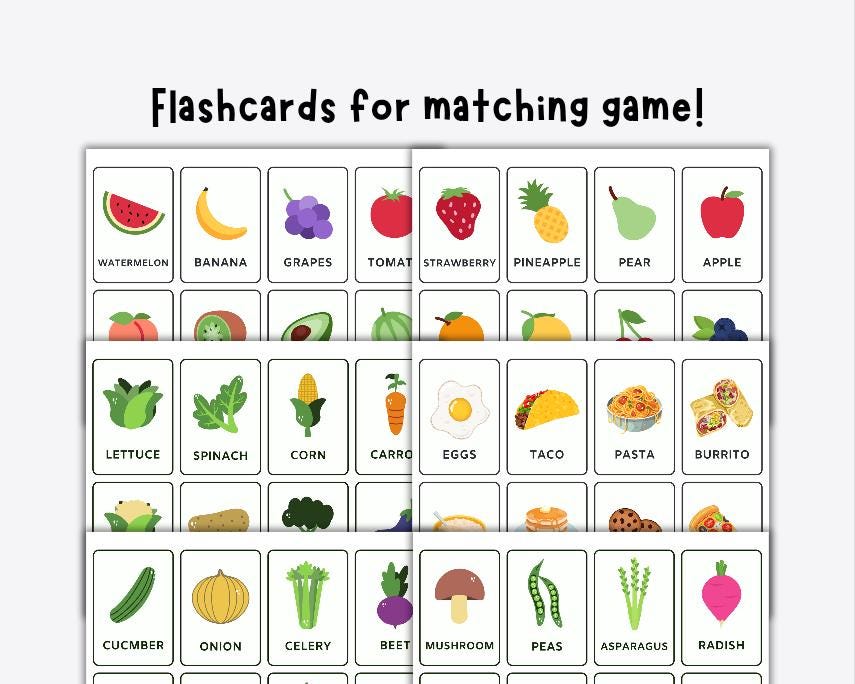 Healthy Food Activity Bundle, Food Matching, Reward Chart, Favorite ...