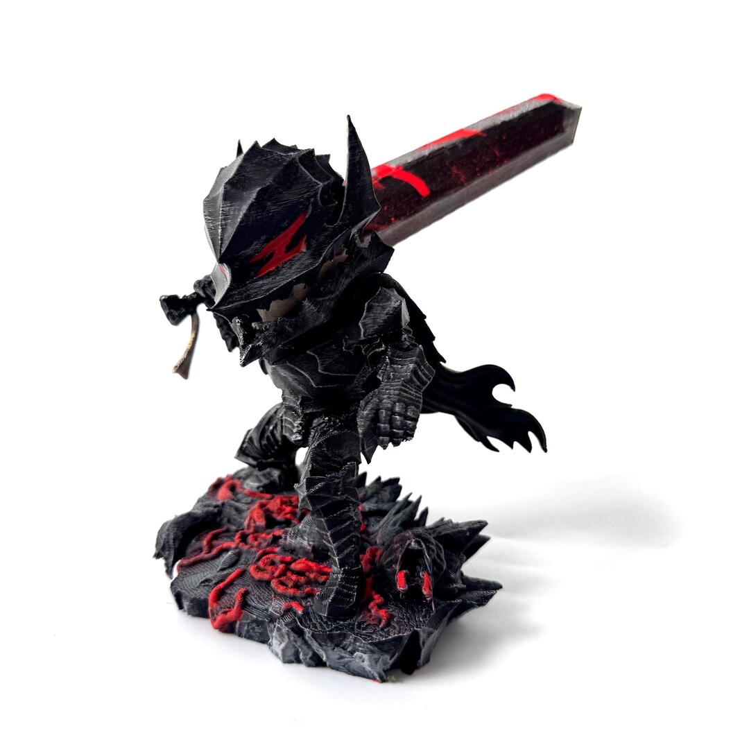 Berserk Guts - Anime Figurine With Giant Bloody Sword - Hand Painted - Etsy