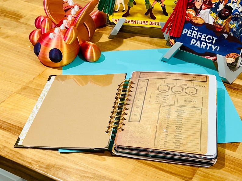 Dnd Junk Journal Little Golden Book Journal Character Sheet Notebook ...