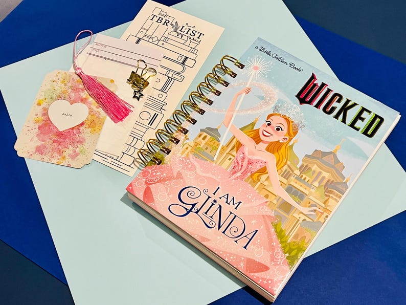 Wicked Golden Book Journal, Upcycled Notebook, Elphaba Glinda - Etsy