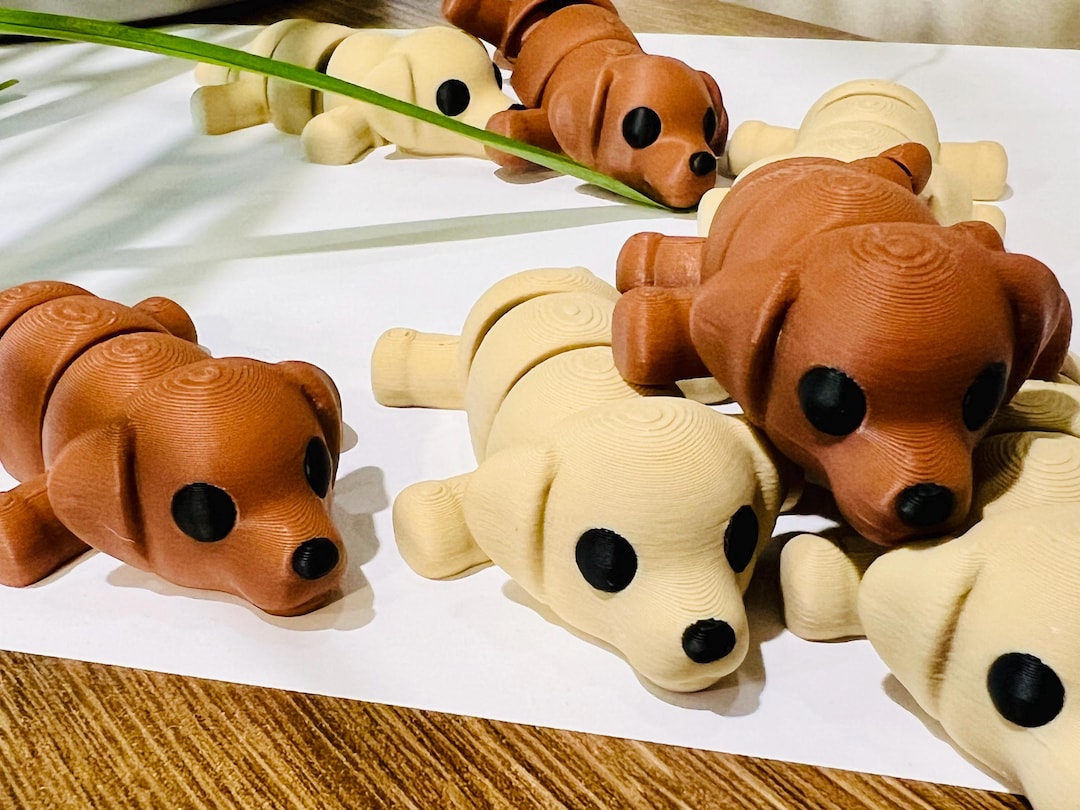 Articulated 3D Printed Dog Toy: Poseable Puppy Fidget - Desk Pet - Etsy