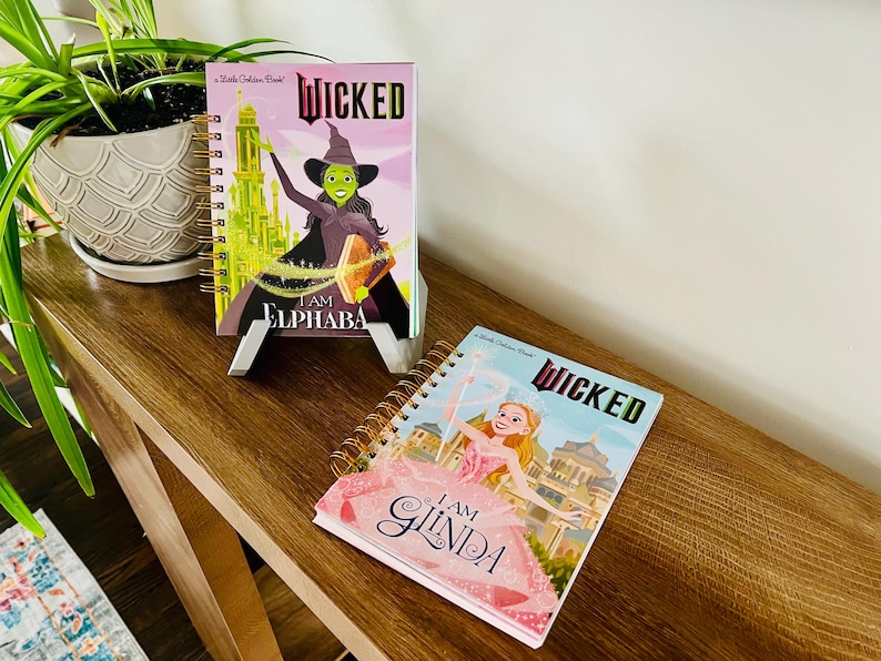 Wicked Golden Book Journal, Upcycled Notebook, Elphaba Glinda - Etsy