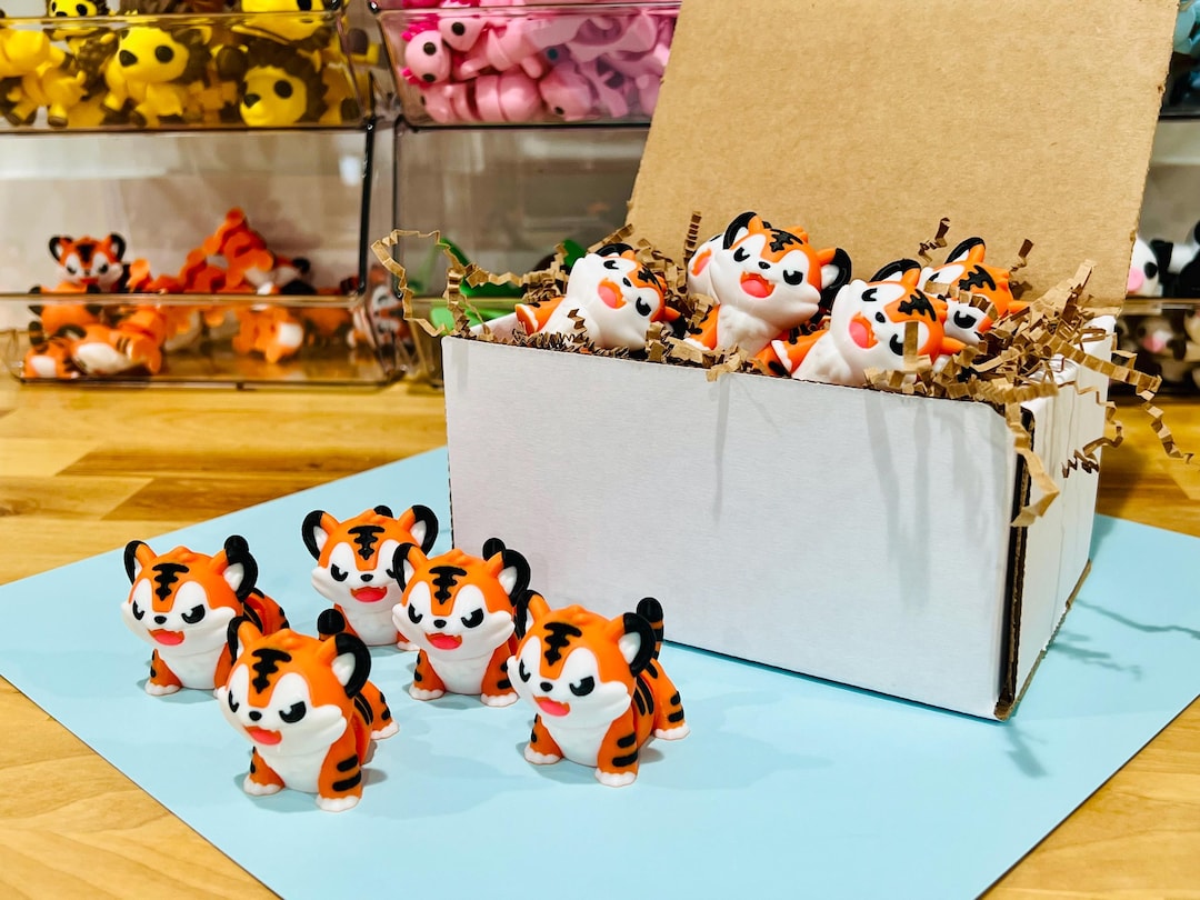 Articulated Tiger Fidget Toy: 3D Printed Jungle Animal Party Favor - Etsy