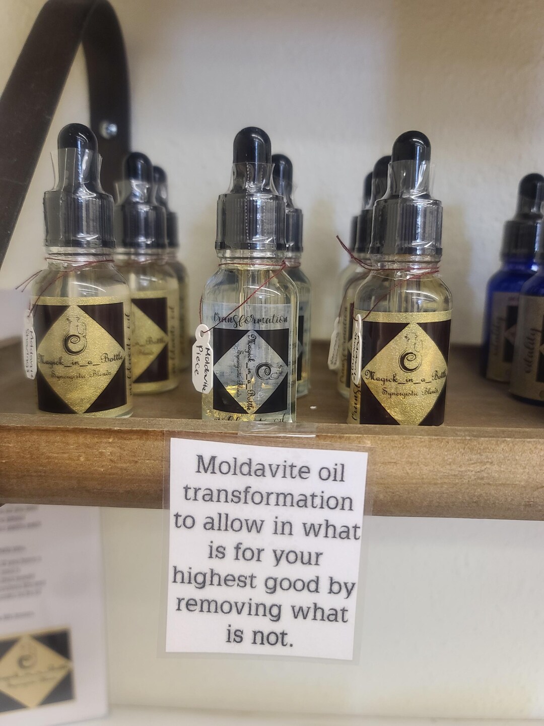 Moldavite With Gold Infused Energetic Healing Oil - Etsy
