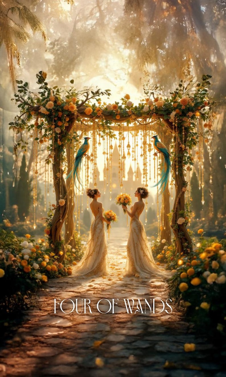 Luminous Enchantment Tarot | 78 Card Crystal Gold Art Nouveau | Elegant ...