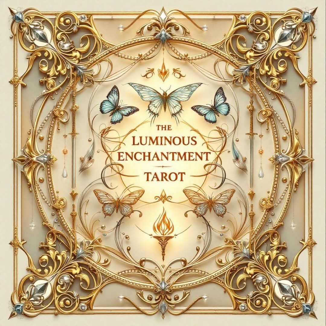 Luminous Enchantment Tarot | 78 Card Crystal Gold Art Nouveau | Elegant ...
