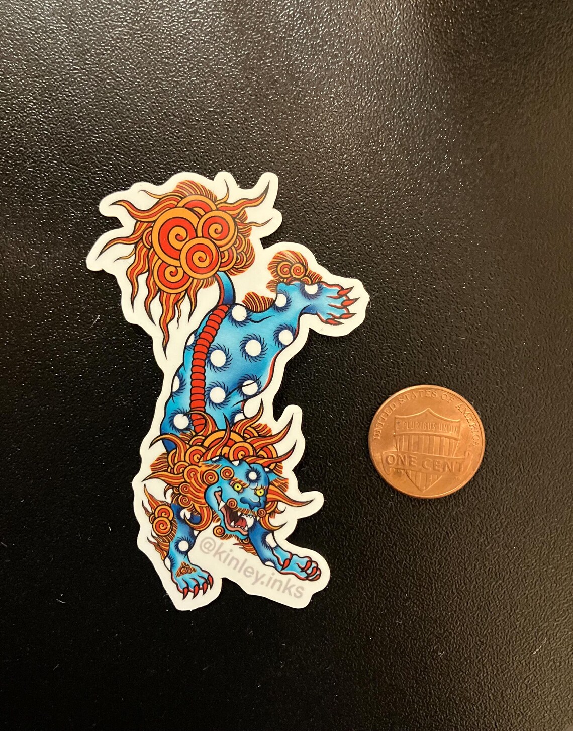 Japanese Traditional Irezumi Tattoo Flash Foo Dog Water Bottle Laptop ...