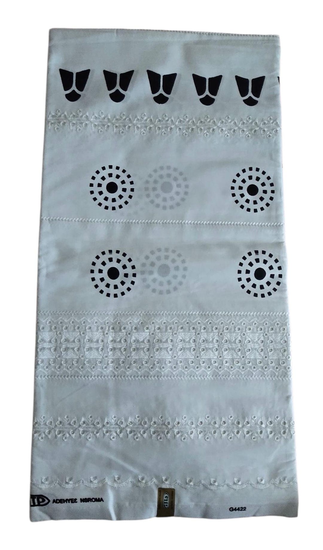 African Wax Print - GTP Nsroma Black and White Ankara Fabric 6 Yards - Etsy