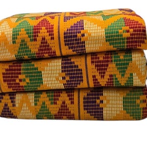Authentic Handwoven Kente Cloth 6 Yards - Etsy