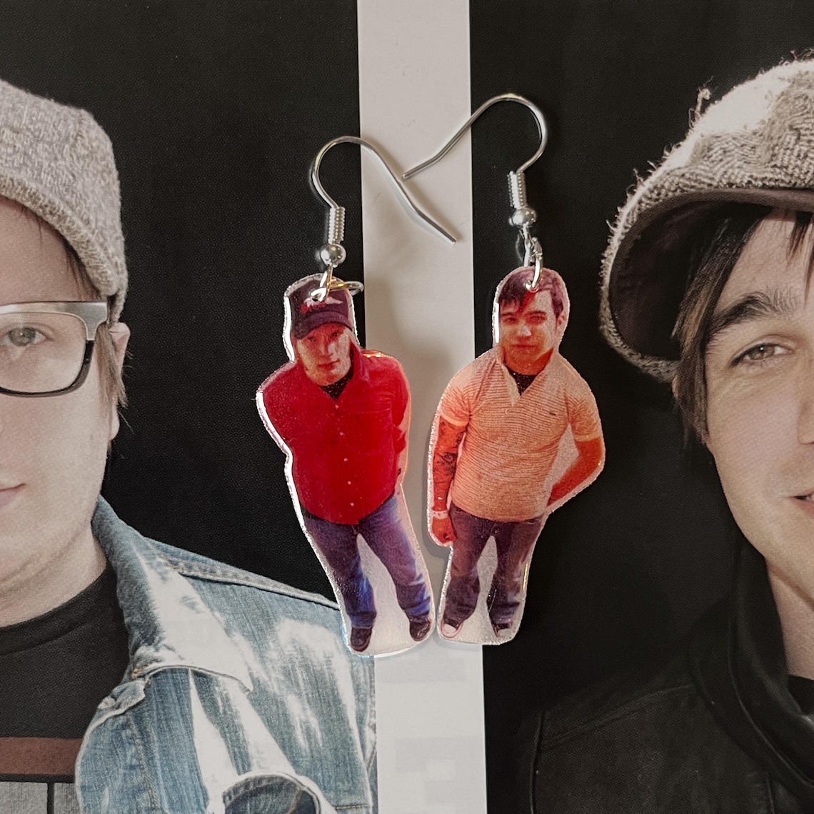 Pete Wentz Patrick Stump Earrings - Handmade Unique Gift - Fall Out Boy ...