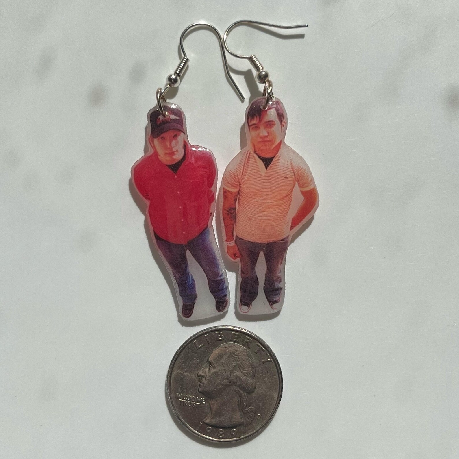 Pete Wentz Patrick Stump Earrings - Handmade Unique Gift - Fall Out Boy ...