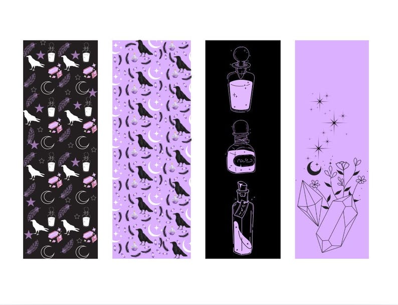 Printable Bookmark-pdf Digital File-cutesy Raven - Etsy