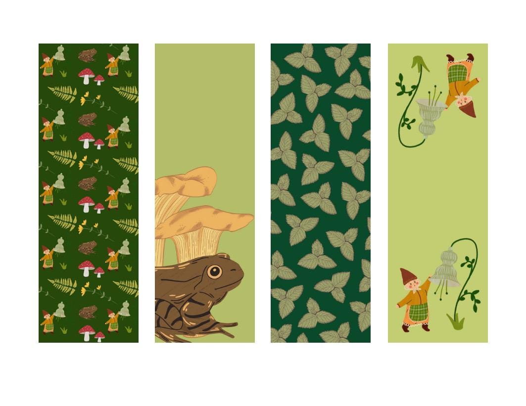 Printable Bookmark-pdf Digital File-goblincore - Etsy