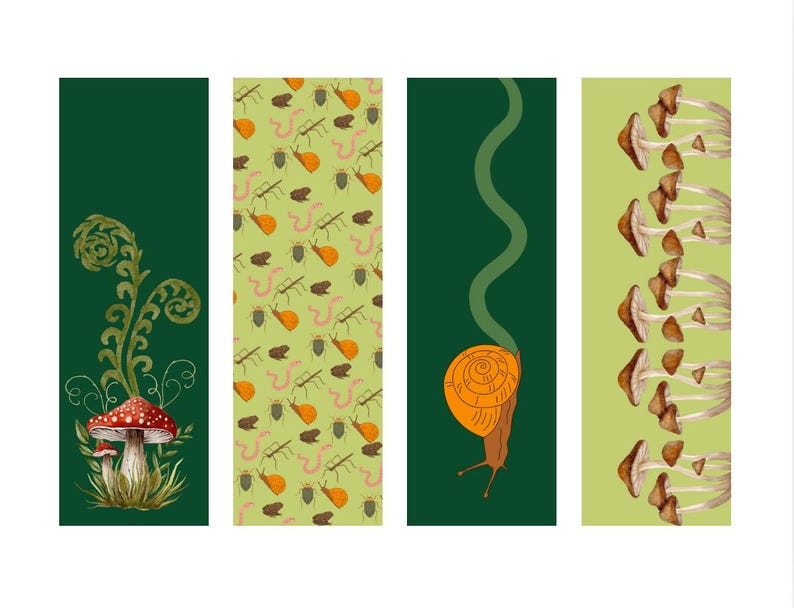 Printable Bookmark-pdf Digital File-goblincore - Etsy