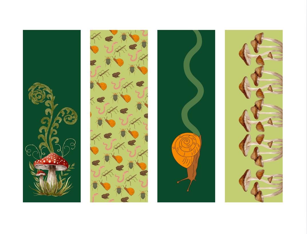 Printable Bookmark-pdf Digital File-goblincore - Etsy