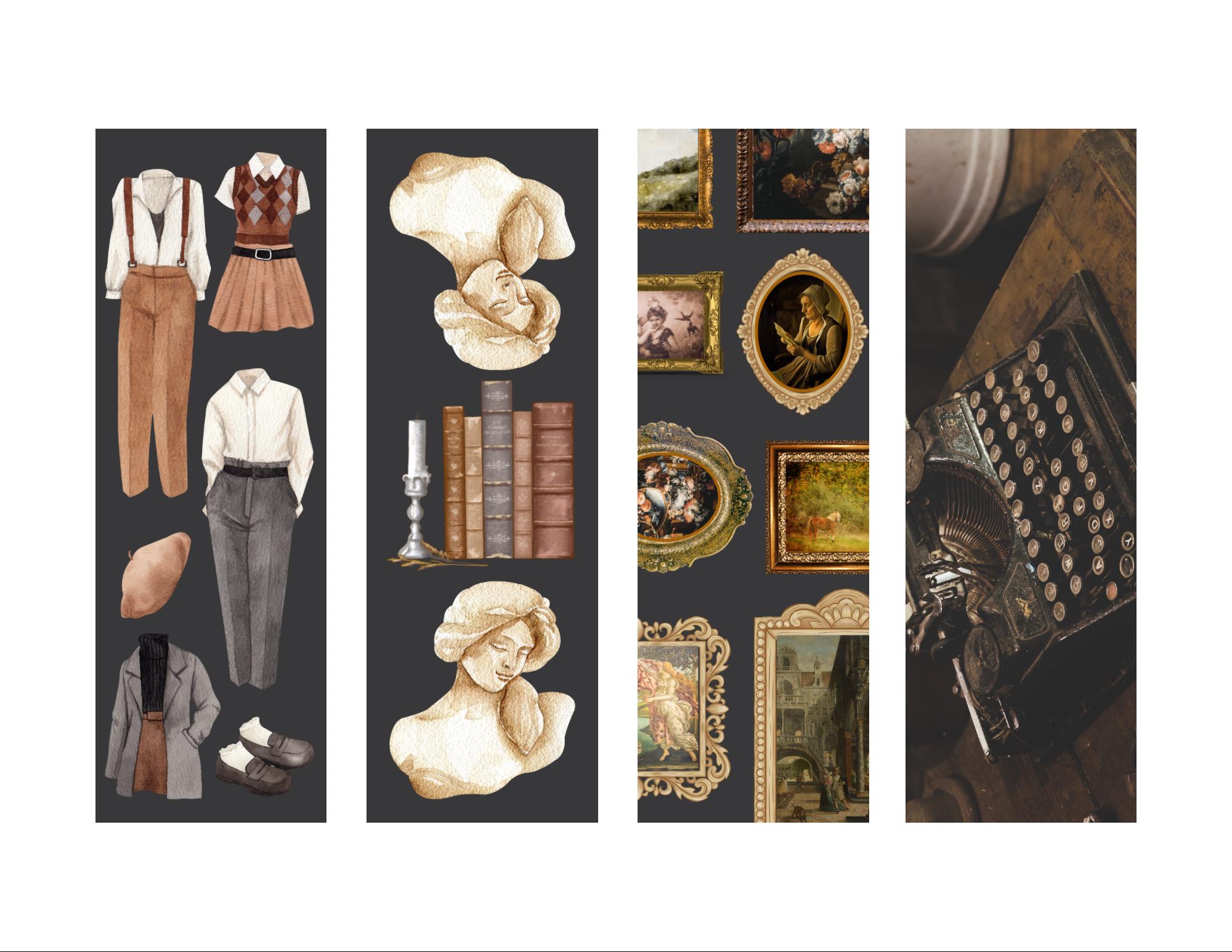 Printable Bookmark-pdf Digital File-dark Academia - Etsy