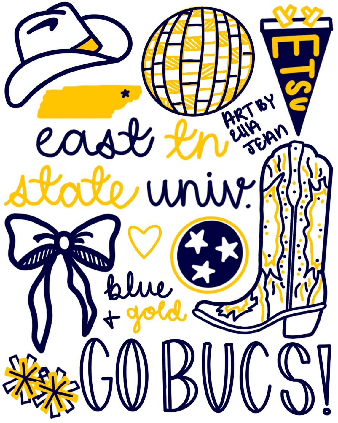 ETSU Digital Print Wall Art - Etsy