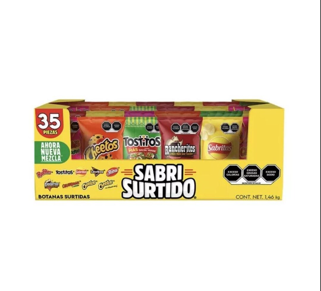 Sabritas Tostitos Salsa Verde 25 Pack Mexican Chips 25 Count 56g Bags ...