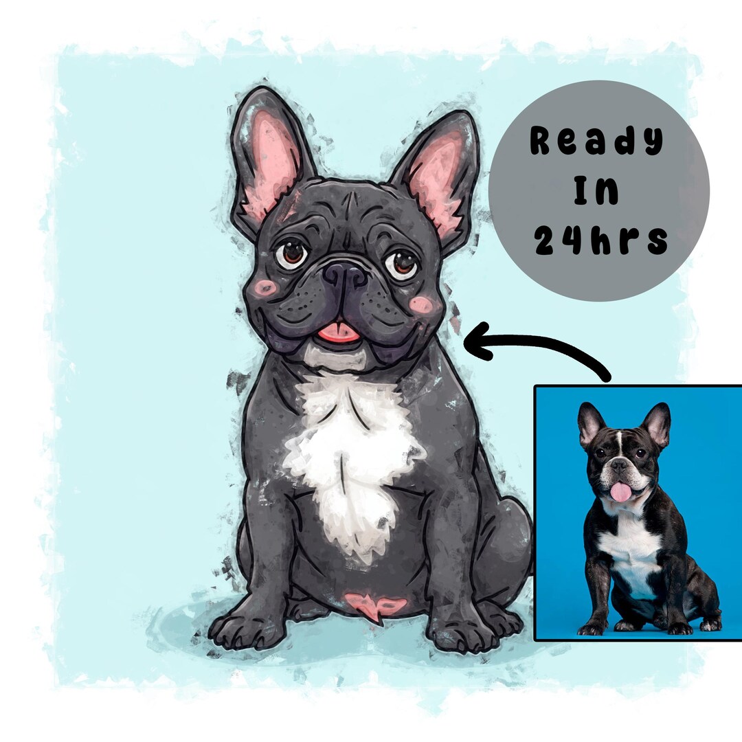 Badly Drawn Custom Pet Portrait, Funny Pet Drawing, Ugly Pet Sketch ...