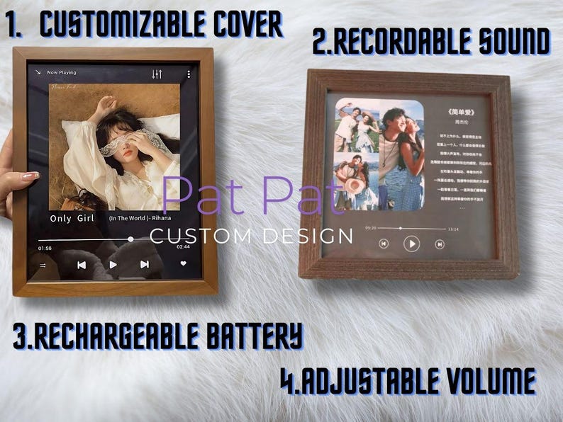 Custom Creative Music Frame Player DIY Photo & Sound Gift for Valentine ...
