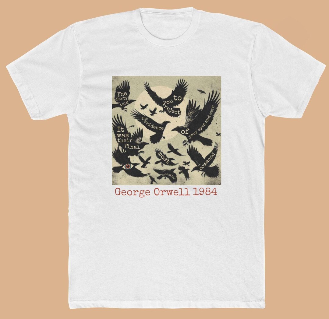 George Orwell 1984 Raven Grunge Protest Shirt, Retro Graphic Tee ...