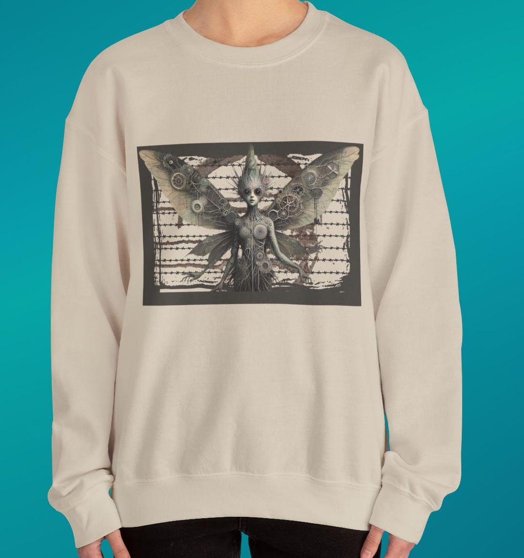 Cyberpunk Fairy Shirt, Weirdcore Dystopian Strange Sweatshirt, Goth Emo ...