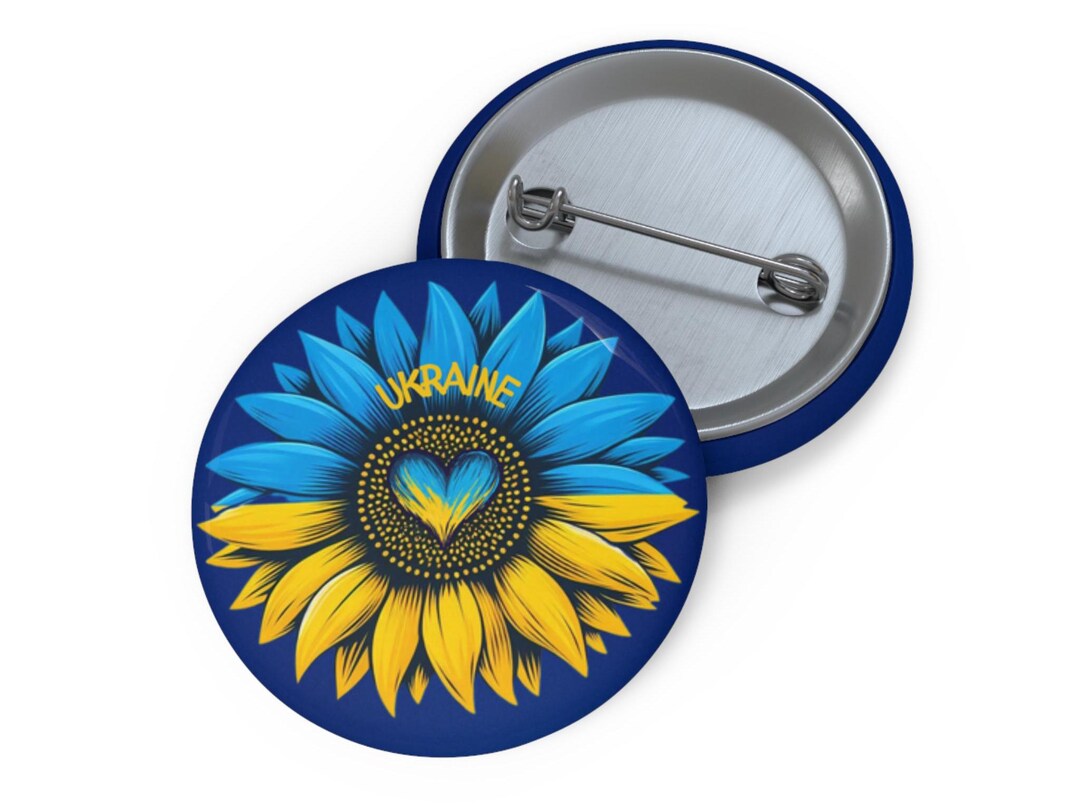 Stand With Ukraine Pin, Support Ukraine Badge, Ukrainian Flag Lapel ...