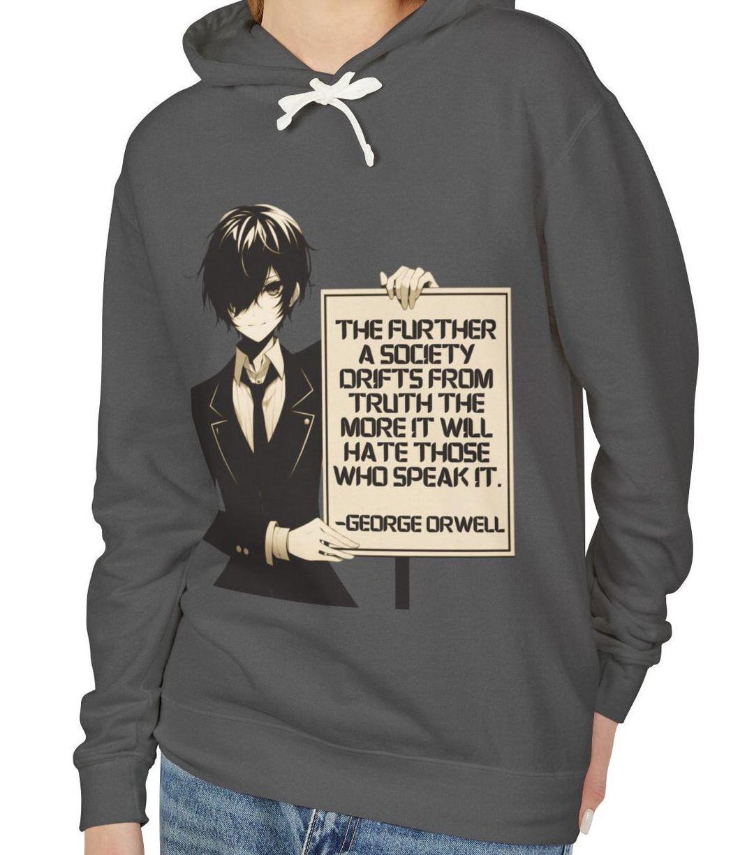George Orwell 1984 Quote Hoodie, Anime Quote Shirt, Meme Shirt ...
